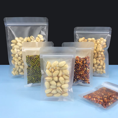 Custom Logo Wholesale Matt Plastic Packaging Bag Bopp Organ Bag 3 Side Seal Bag Suitable For Snack Nuts Food Packaging