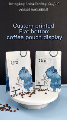 Customized New Product Flat Bottom Pouch Aluminum Foil With Valve One Side Zipper Mylar Bag Coffee Tea Pouch