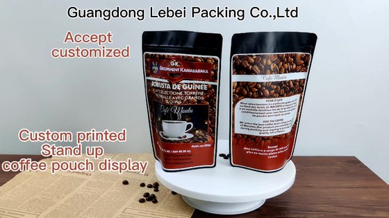 Customized Print  Aluminum Foil  Stand Up Pouch One Side Zipper For Coffee Packaging Bag