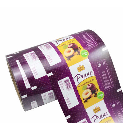 Wholesale Custom Printed Food Packing Film Plastic Bopp Aluminum Foil Film For Chocolate Snack Food Grade Roll Film
